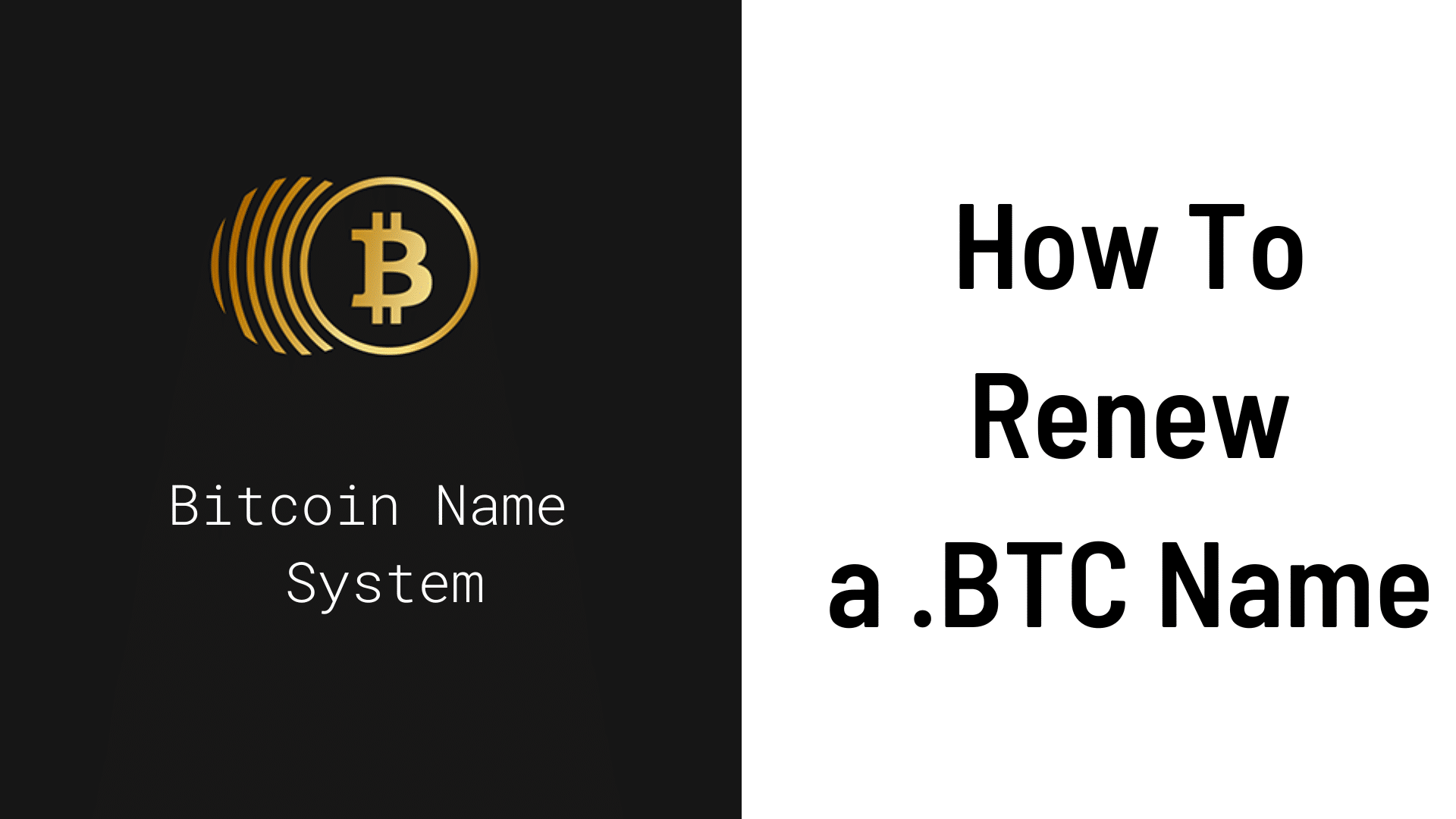 Step-By-Step Guide to Renewing your .BTC name | Myth BTC