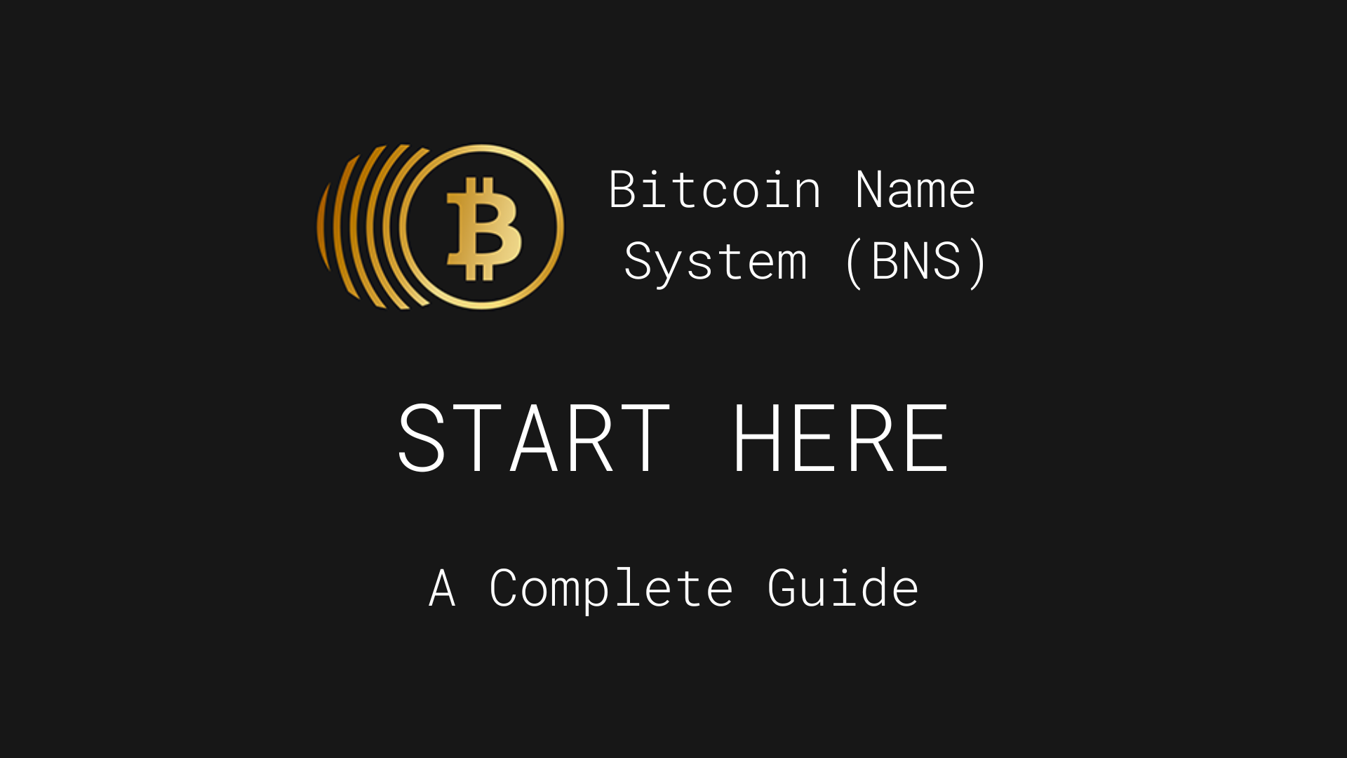 Bitcoin Name System (BNS) Guide: Start Here | Myth BTC