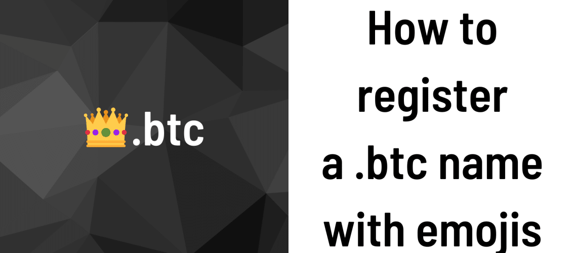 How to register a .BTC name with emojis | Myth BTC